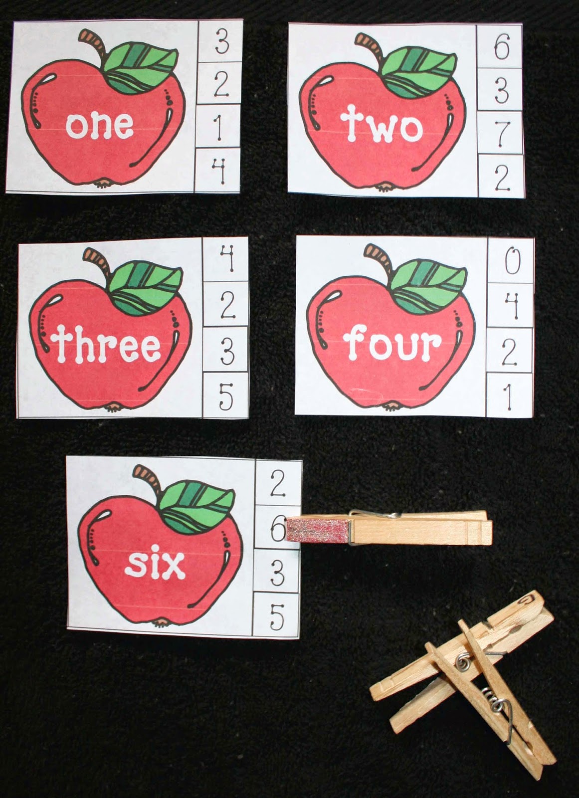 Classroom Freebies: Apple Number Word Matching Game