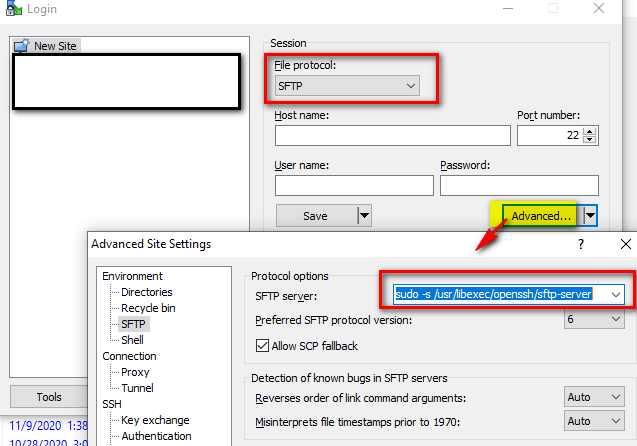 Technology: Connect as root using WINSCP