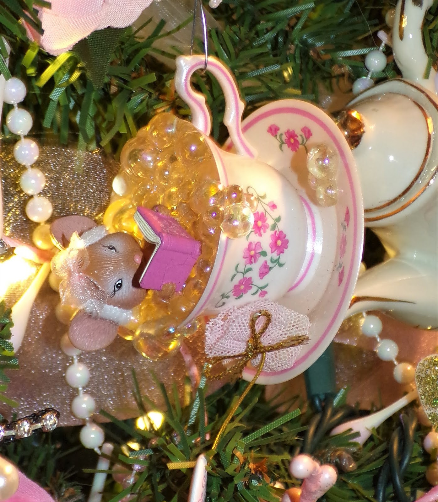 DEBBIE-DABBLE BLOG: Summer Garden Tea Party Tree in the Craft Room