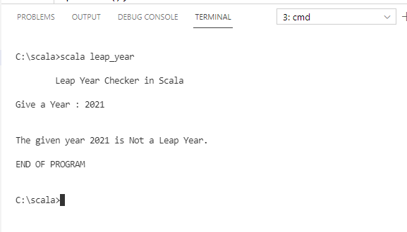 Free Programming Source Codes And Computer Programming Tutorials Leap Year Checker In Scala