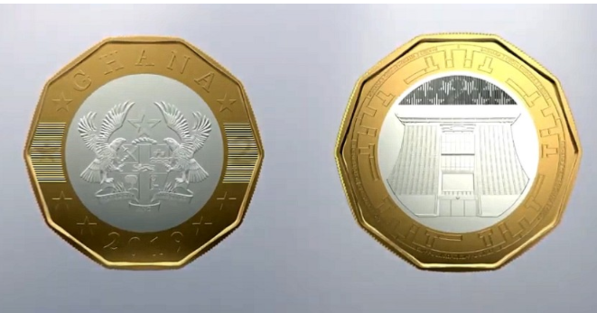 African Coins & Banknotes: Ghana 2 Cedis Coin Bi-metallic ( 2019)