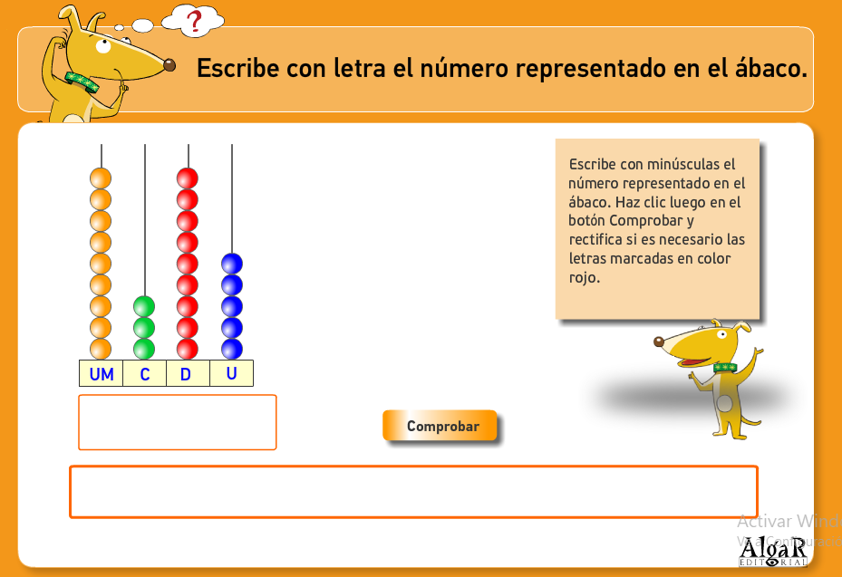 Matemática primaria: REPRESENTANDO EN EL ÁBACO- MILLAR