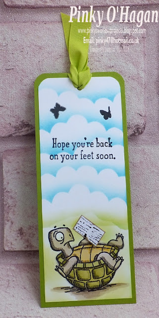 Pinky's World Stamping Projects: Back on your feet bookmark