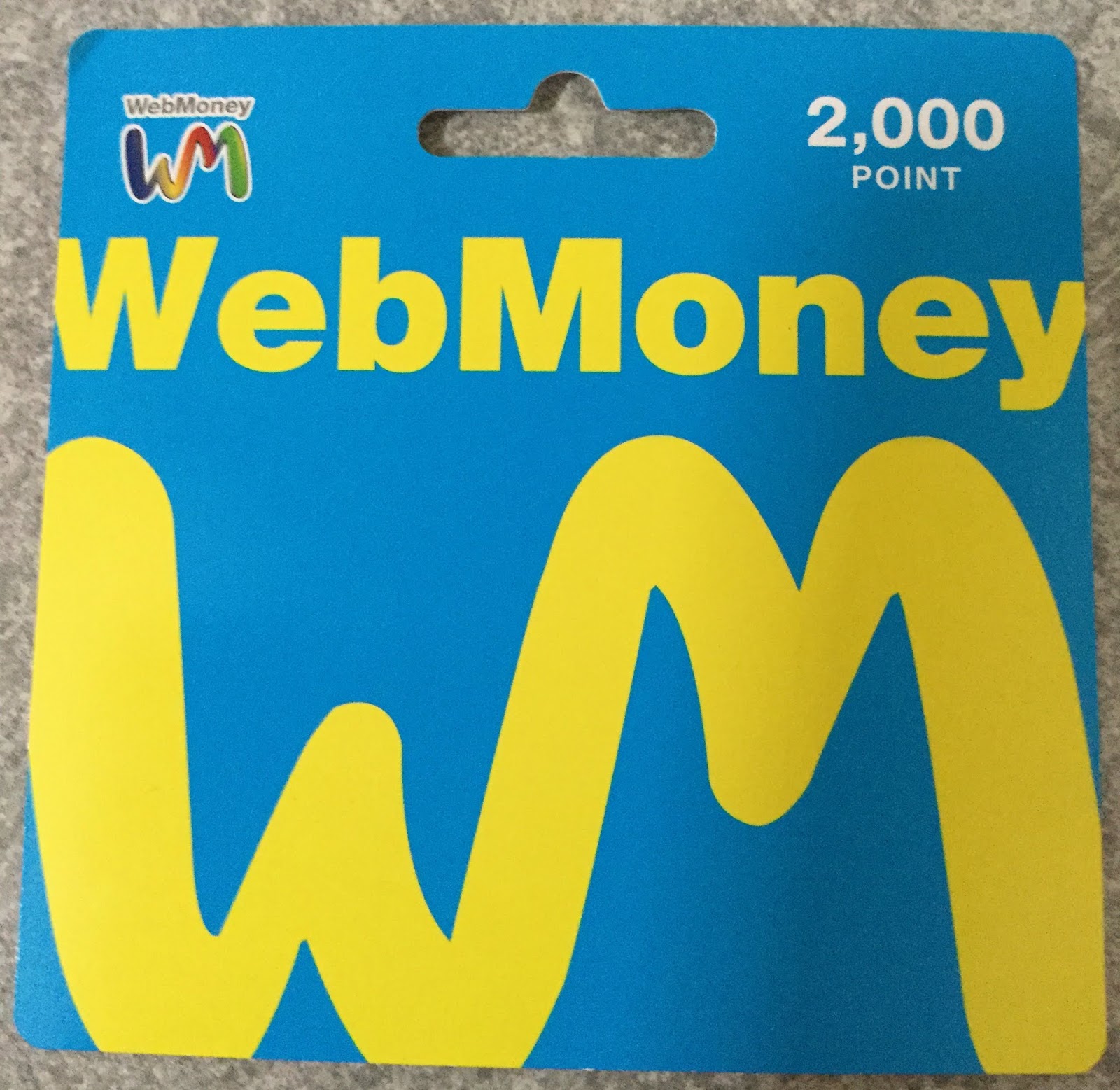 Webmoney Card 30000 Import Du Japon