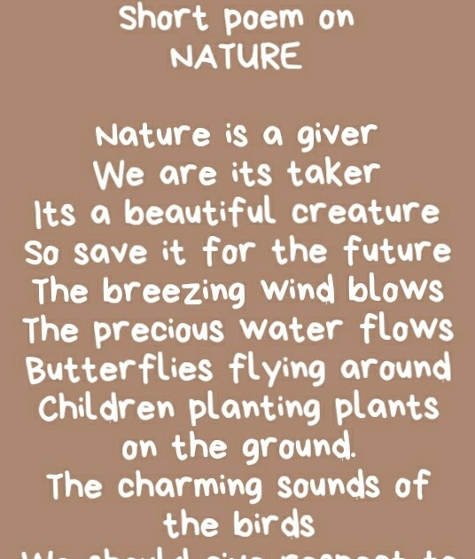A short poem on nature