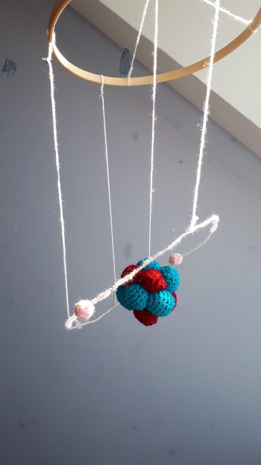 Adventures into Anatomical Crochet: Carbon atom mobile