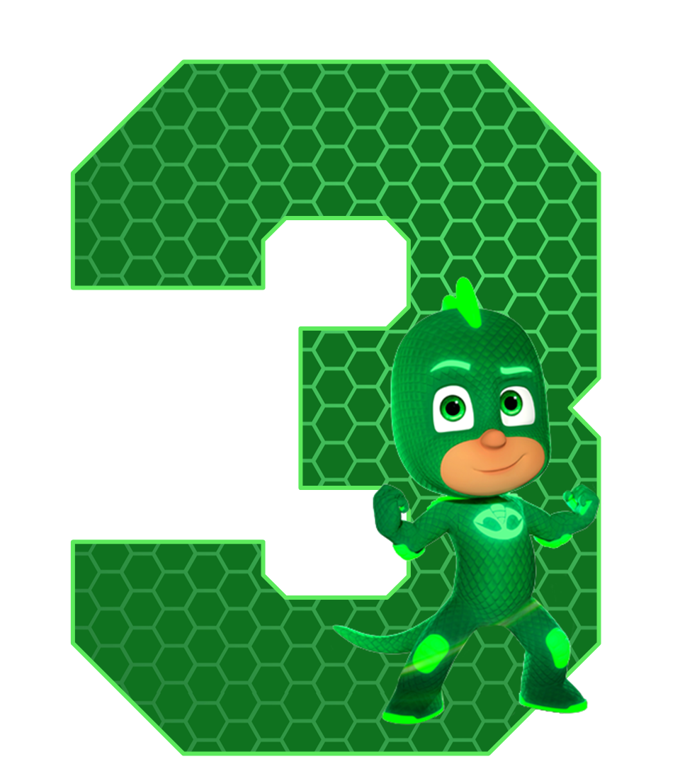 Kits imprimibles gratis : Números de PJ Masks