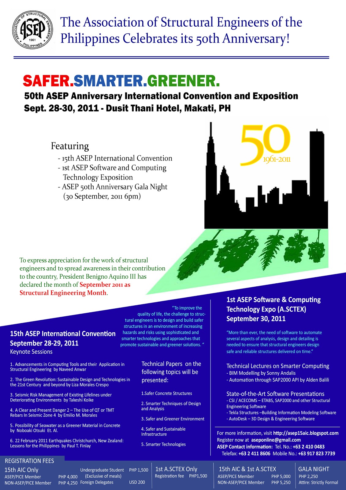 ASEP 15th International Convention: "Safer, Smarter, Greener"