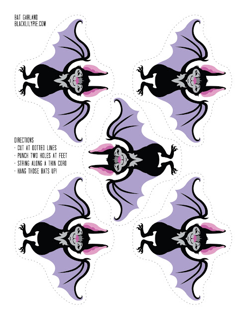 blacklilypie: Free Printable Bat Garland Download