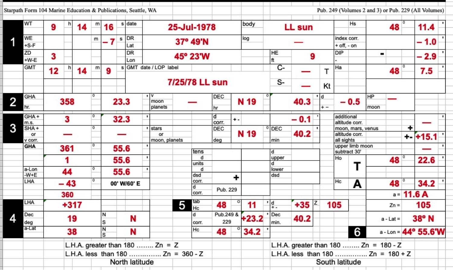 David Burch Navigation Blog: A Sight Reduction of the Sun