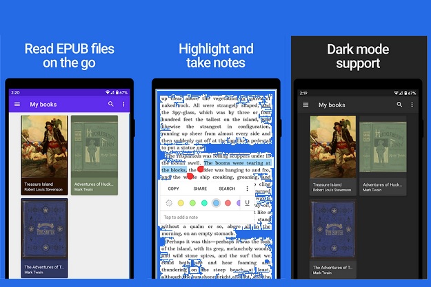 Lithium - Δωρεάν εφαρμογή για ανάγνωση Ebook σε smartphone