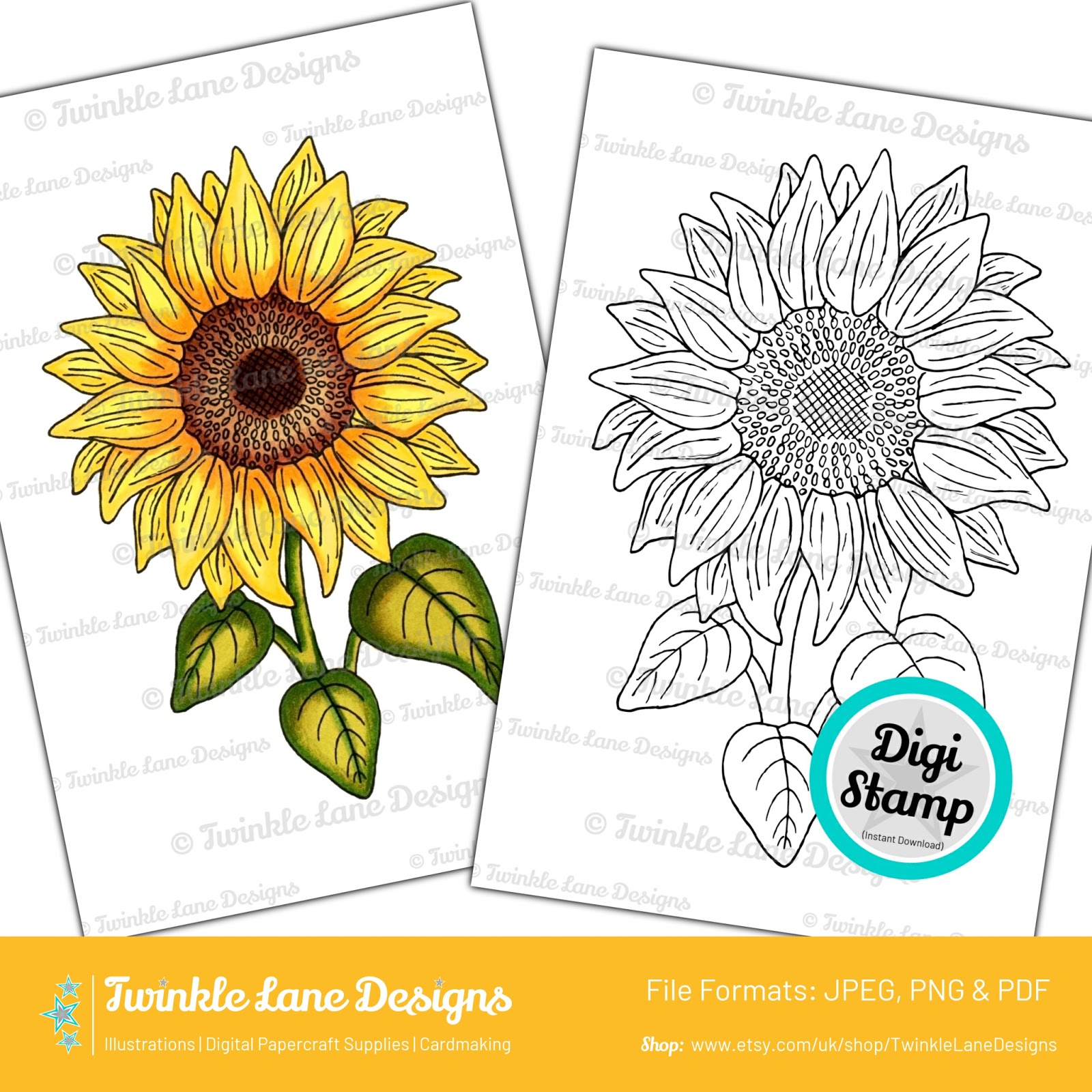 Made by Helen: New from Twinkle Lane Designs - Single Sunflower