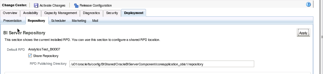 Oracle Fusion Applications: Loading RPD File in Fusion Applications