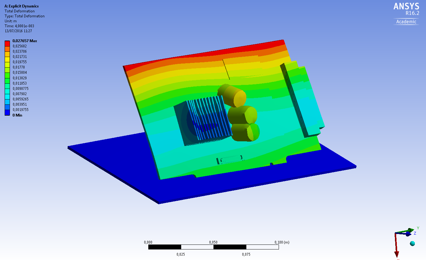 PROJETOS MECÂNICOS: ANSYS - DYNAMIC EXPLICIT - PCB DROP TEST