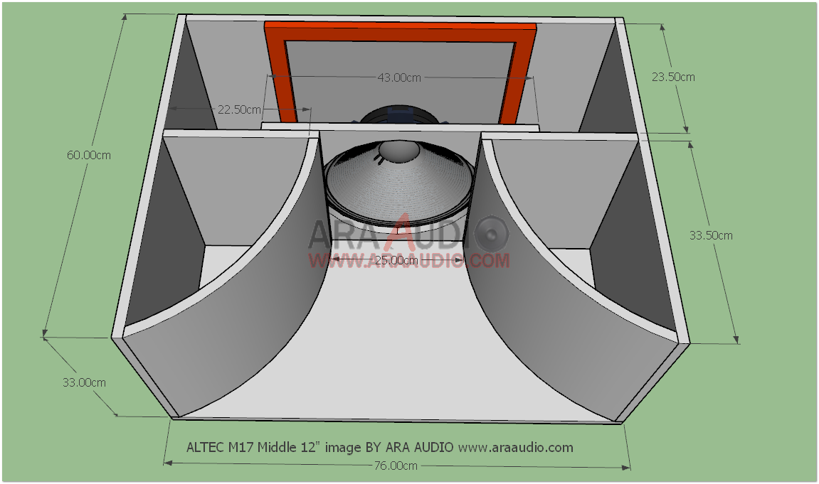 Skema Box Middle 12 inch Altec M17 Suara Lantang Jauh