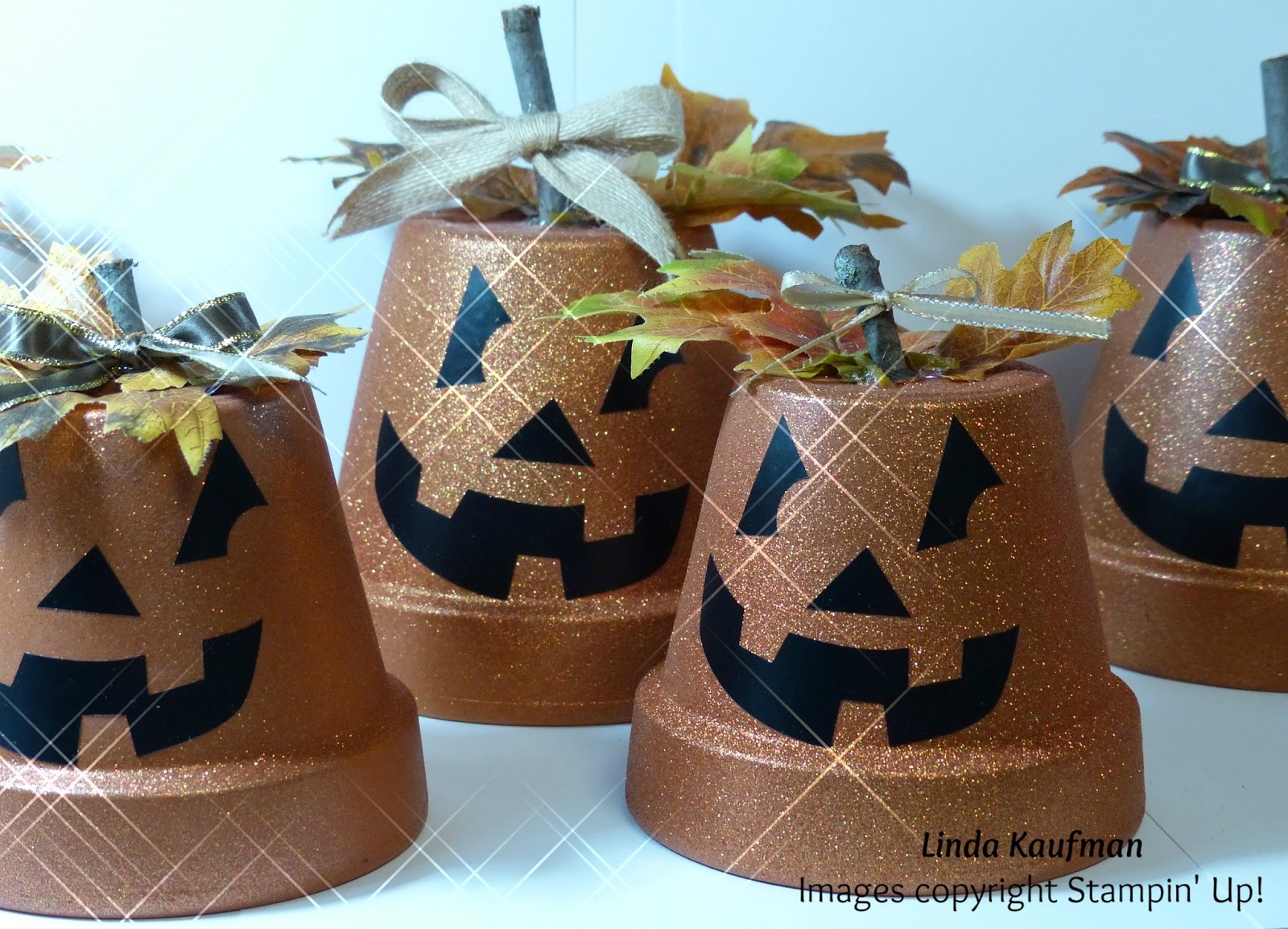 Linda K's Stampin' Page: Clay Pot Jack O' Lanterns