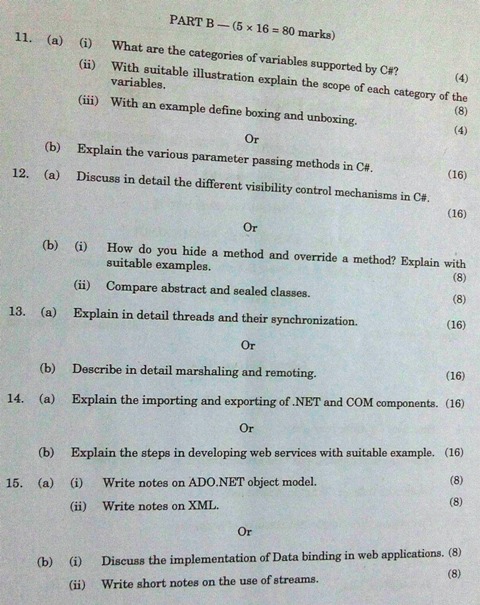KNOWLEDGE IS POWER: CS1010 – C# AND .NET FRAMEWORK previous year ...