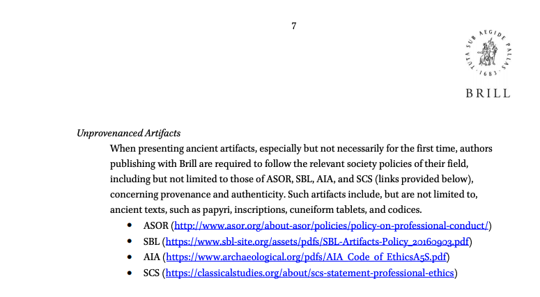 Portable Antiquity Collecting and Heritage Issues: Brill Now Imposes US ...