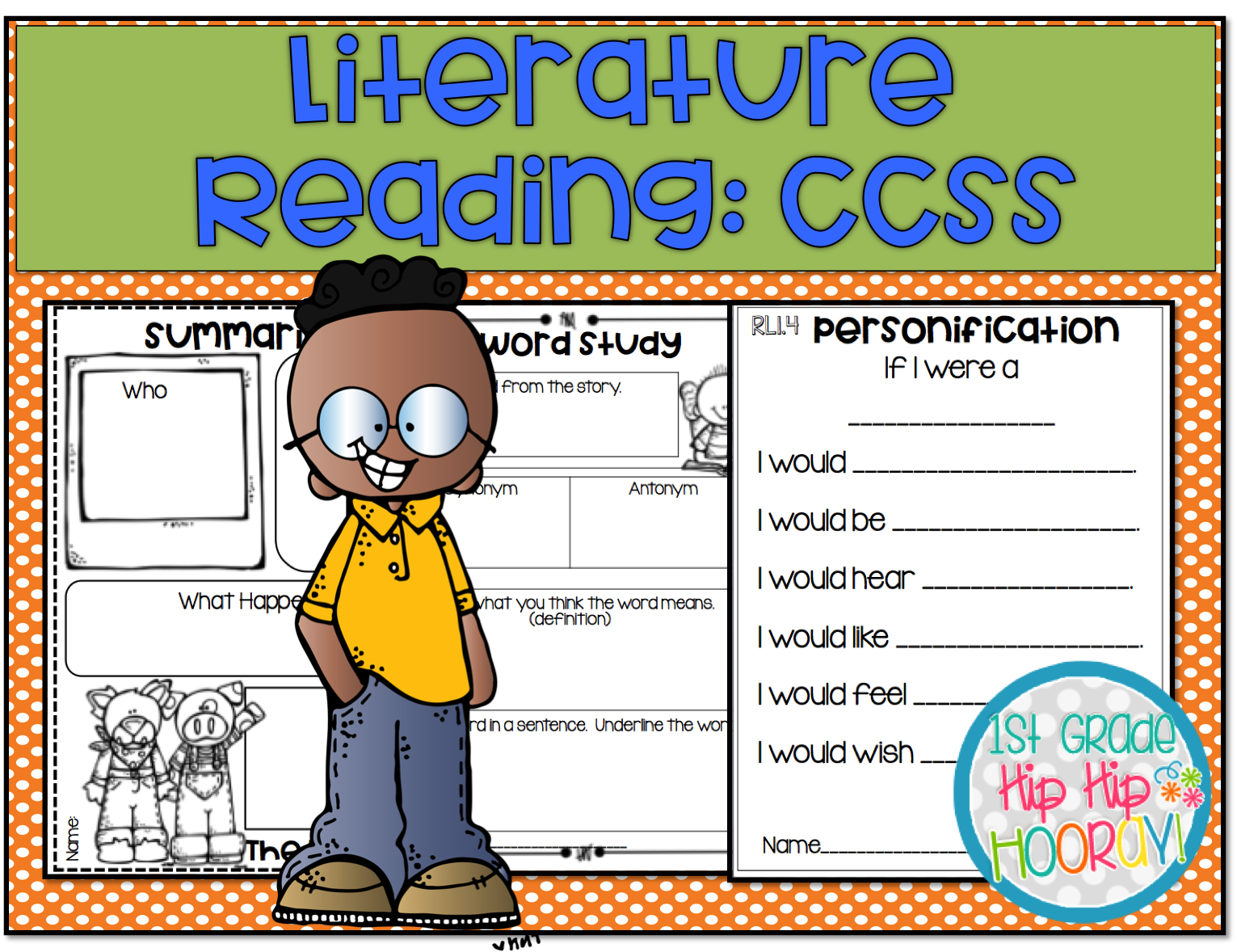 1st Grade Hip Hip Hooray!: CCSS Reading/Literature Assessment Activities!