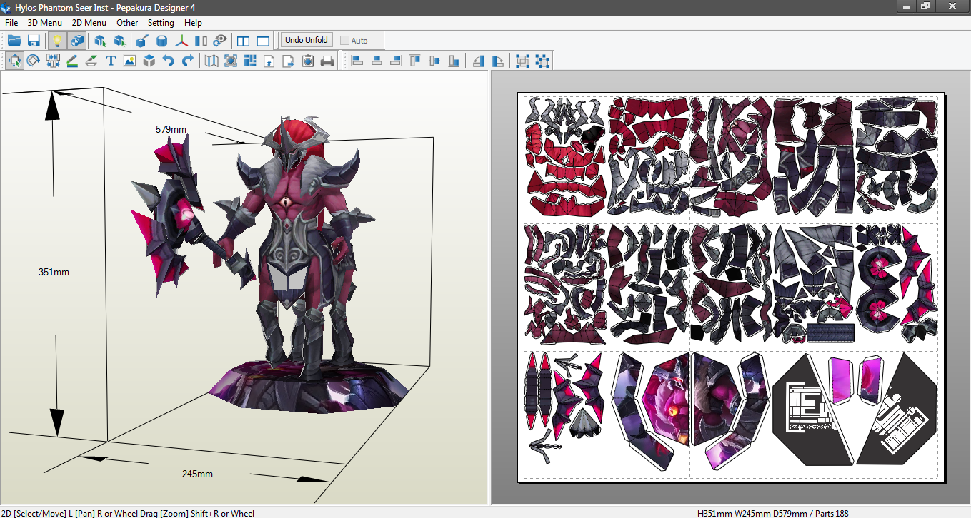 Eiji Papercraft: Hero Mobile Legeneds Hylos Phantom Seer Papercraft