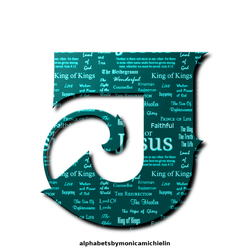 M. Michielin Alphabets: JESUS NAME ALPHABET AND ICONS PNG, #Jesus