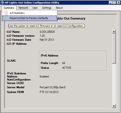 PRAMOD HPE SERVER: HPE Integrated Lights-Out 4 (iLO 4) - How to Reset ...