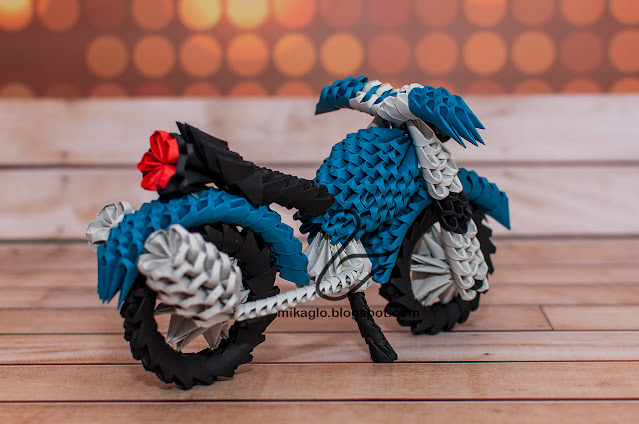 Origami 3d - mikaglo: 766. Motor z origami / 3d origami motorcycle