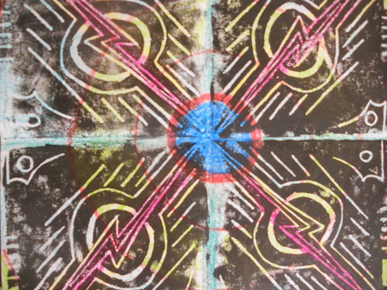 Little Dog Art Blog: 5th Grade Rotational Symmetry Printmaking