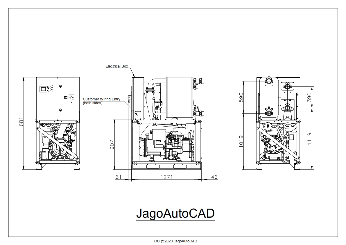 Chiller & Pump DWG AutoCAD Drawing Free Download
