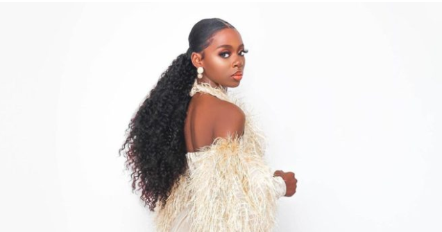 BBNAIJA STAR DIANE RUSSET SHOWED HER CLEAVERAGE AT MERCY JOHNSON PREMIERE