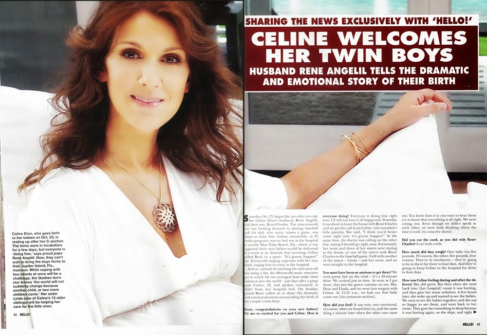 The Power Of Love - Celine Dion: Celine Dion Hello ! Canada Magazine ...