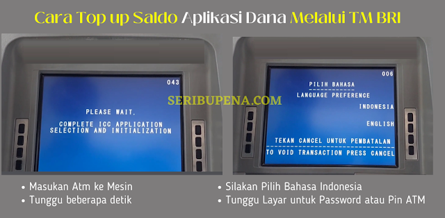 Cara Top Up Aplikasi Dana Lewat ATM BRI dan BRI Mobile / BRIMO Terbaru - Seribupena News