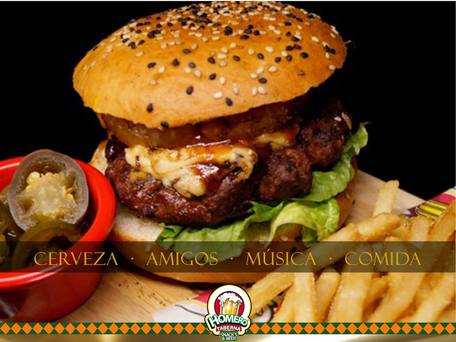 Homero Taberna Franquicia: Homero y la comida