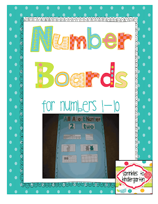 Sprinkles to Kindergarten!: Number Boards