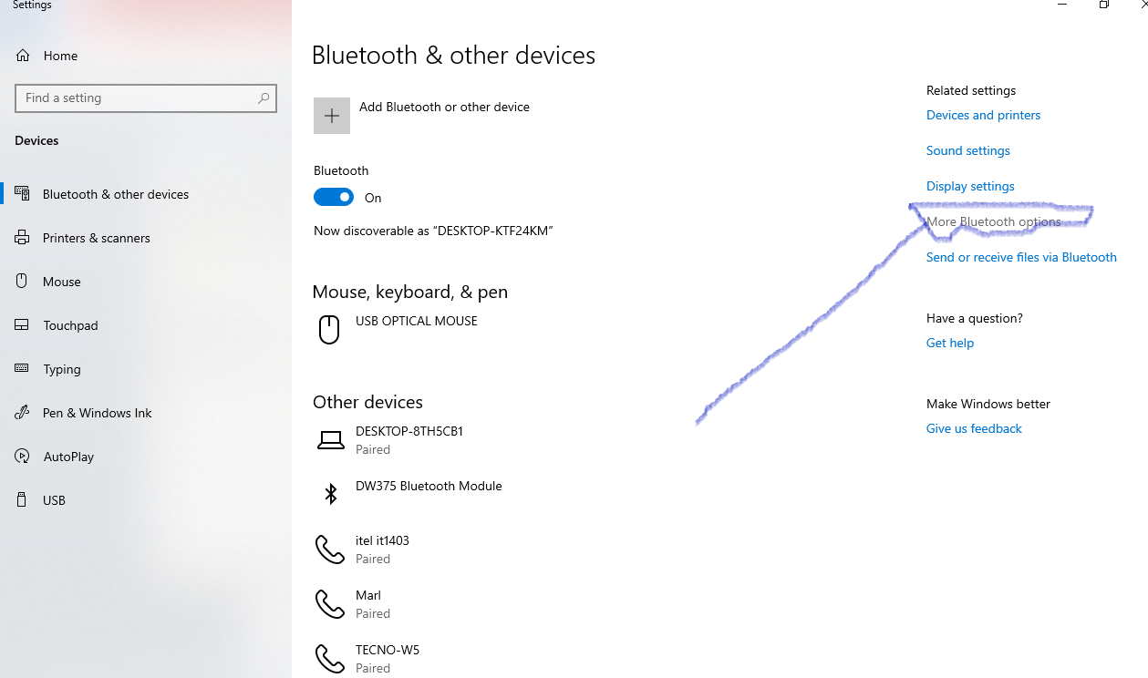 How to pair bluetooth in WINDOWS 10