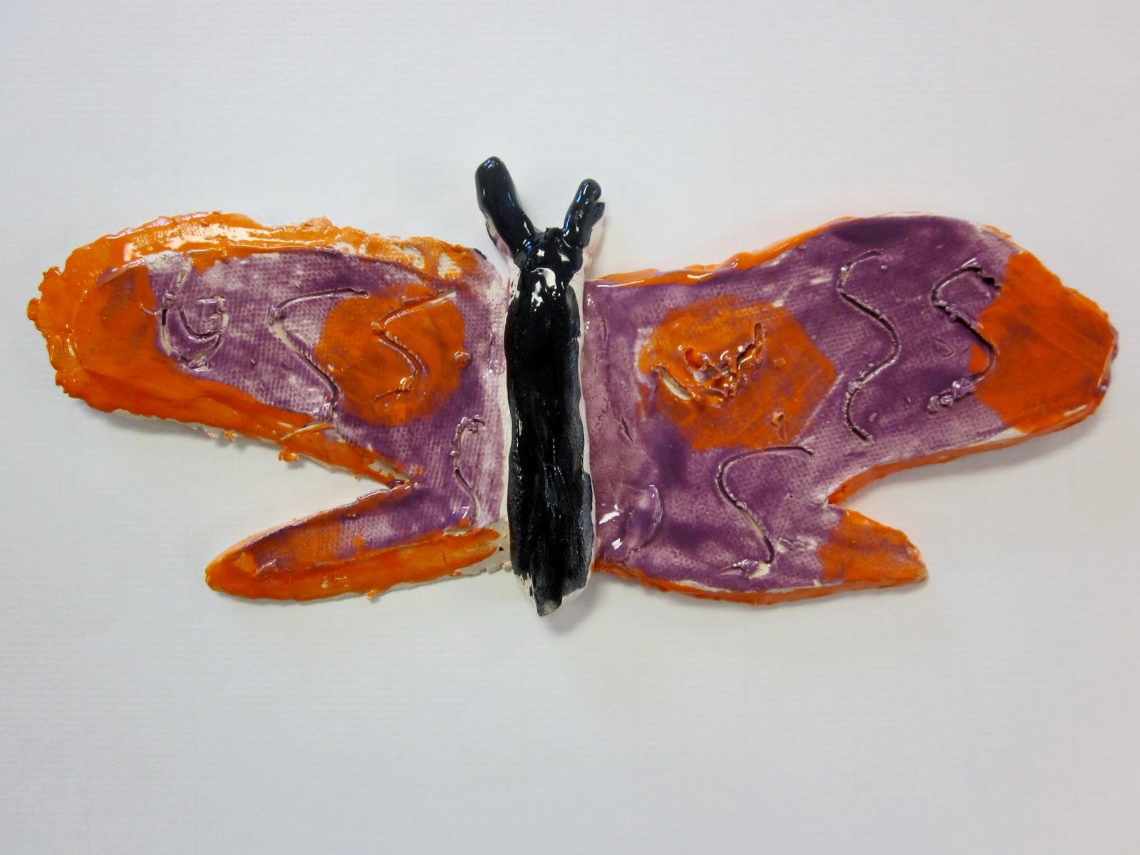 Art is Basic-- Art Teacher Blog: Clay Butterflies-- 1st Grade