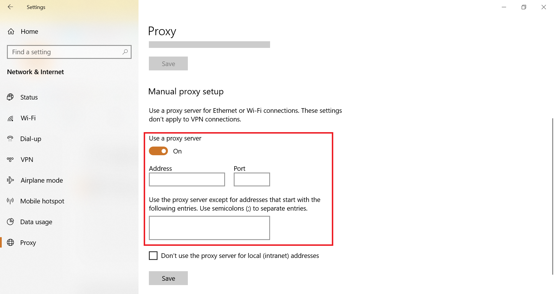 ¿Cómo deshabilitar el proxy en una PC con Windows 10?