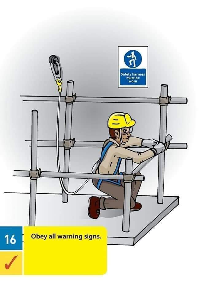 HSE Insider : 4 - WORK AT HEIGHT PRECAUTIONS - PICTORIAL TRAINING ( 4 )