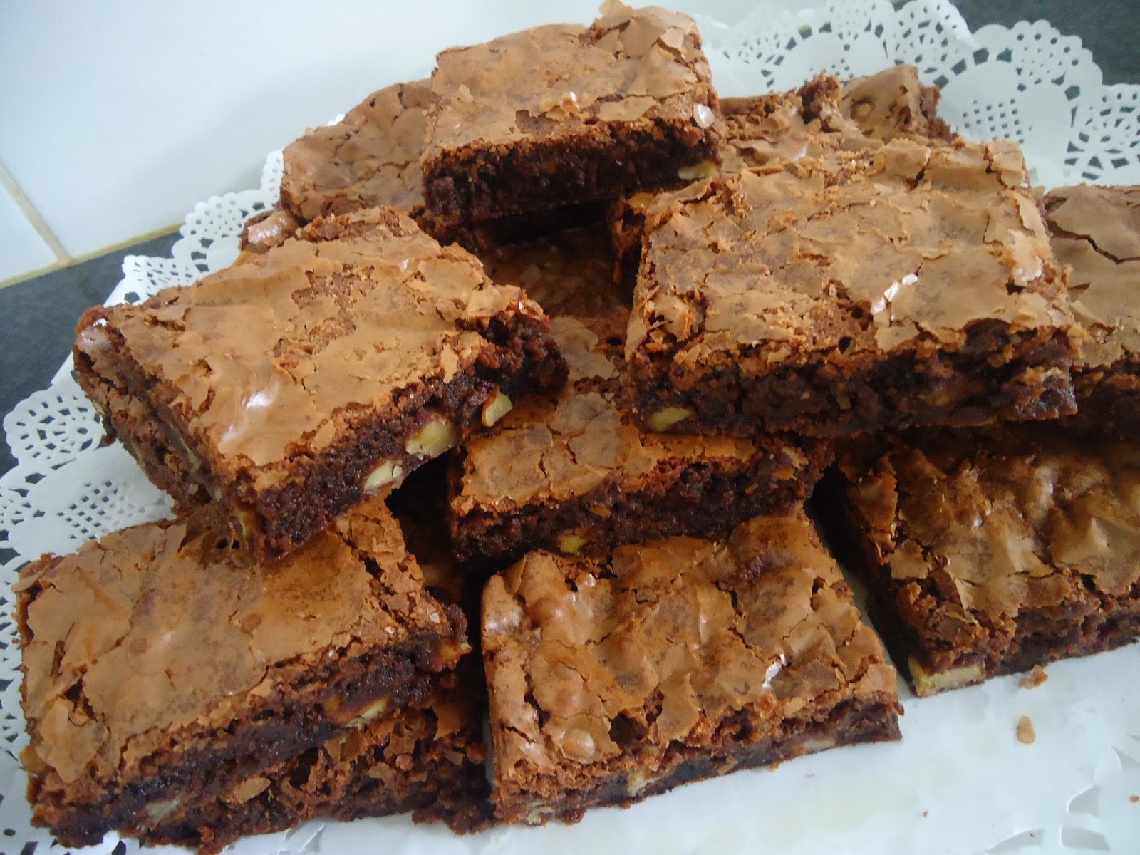 Receitas daqui e dali: Brownies de chocolate e nozes