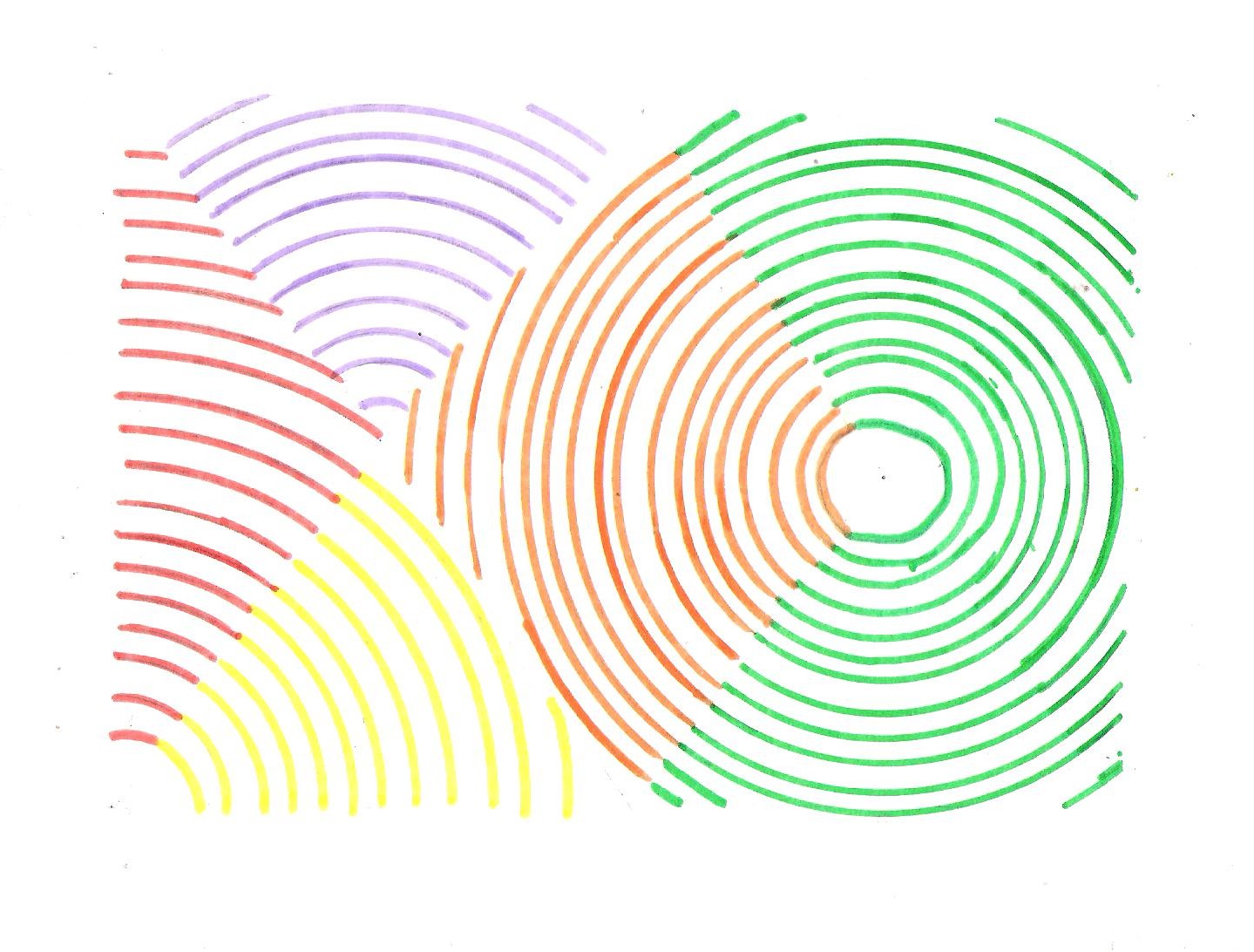 En la clase de plástica: Vuestros trabajos con el compás