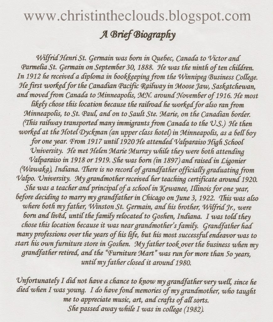 Christ in the Clouds: The Love Chronicles: Grandfather's Love letters