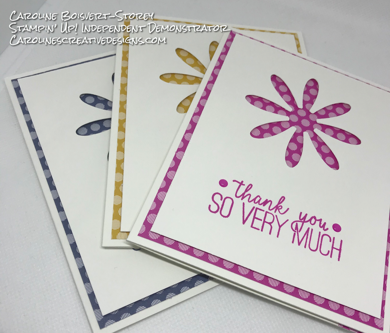 Caroline's Creative Designs: Large Daisy Punch Card - Sets of cards ...