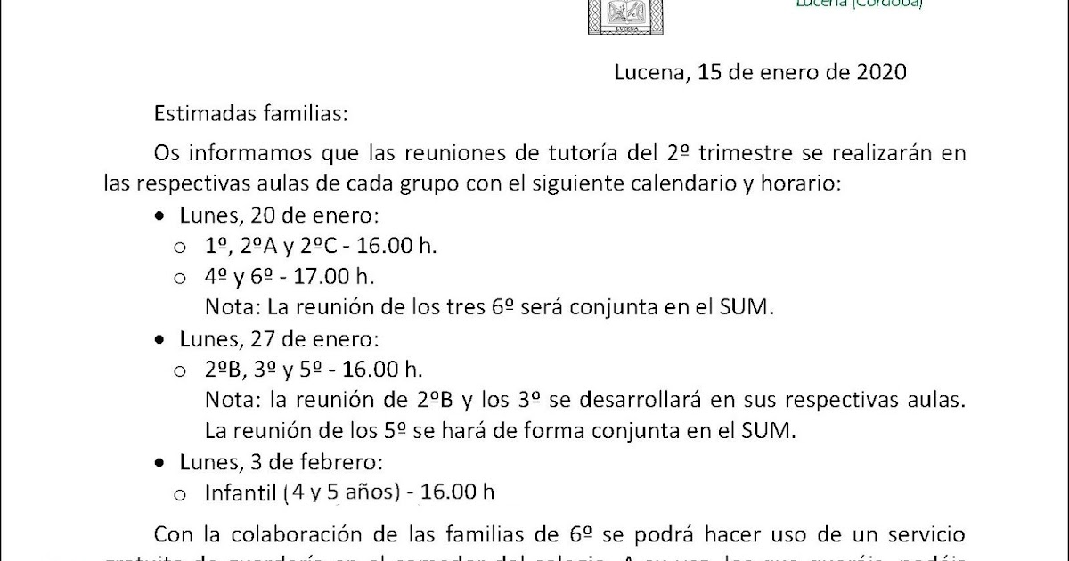 NOTIBLOG: AVISO: PRÓXIMAS REUNIONES TUTORIALES