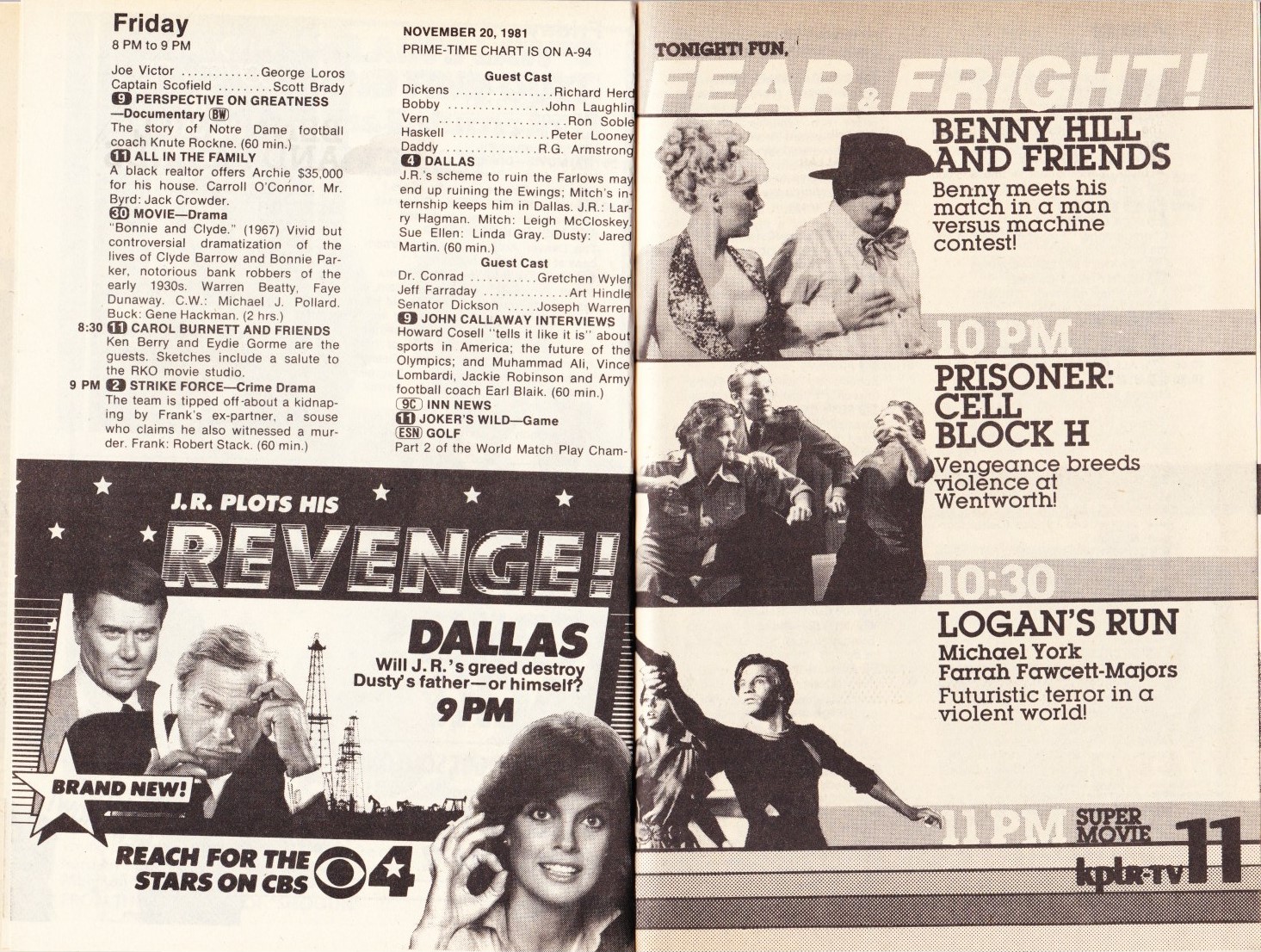 Garage Sale Finds: What was on TV November 14th through 20th, 1981