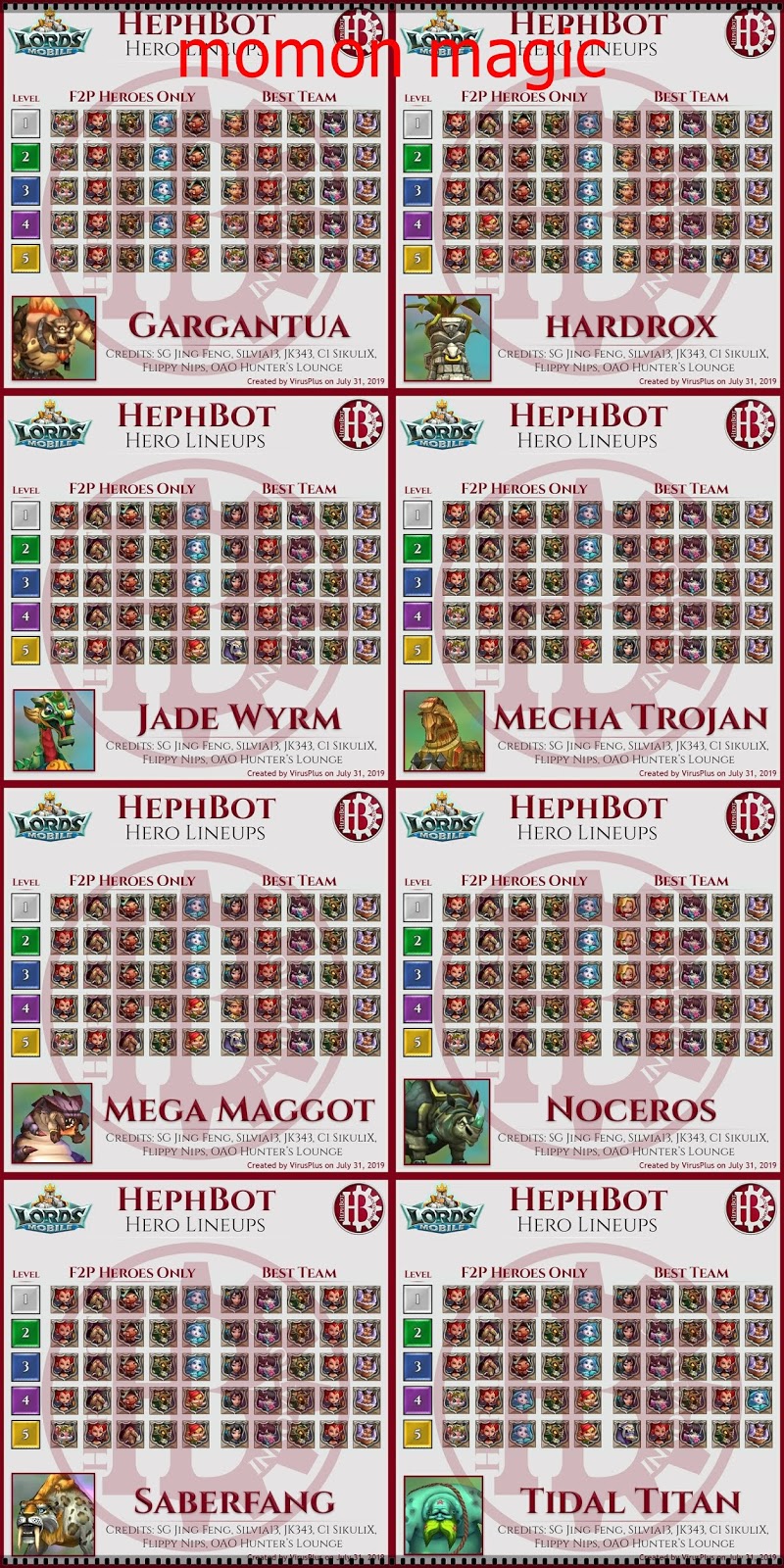 Hero Lords Mobile untuk bunuh (kill) Monster (momon)