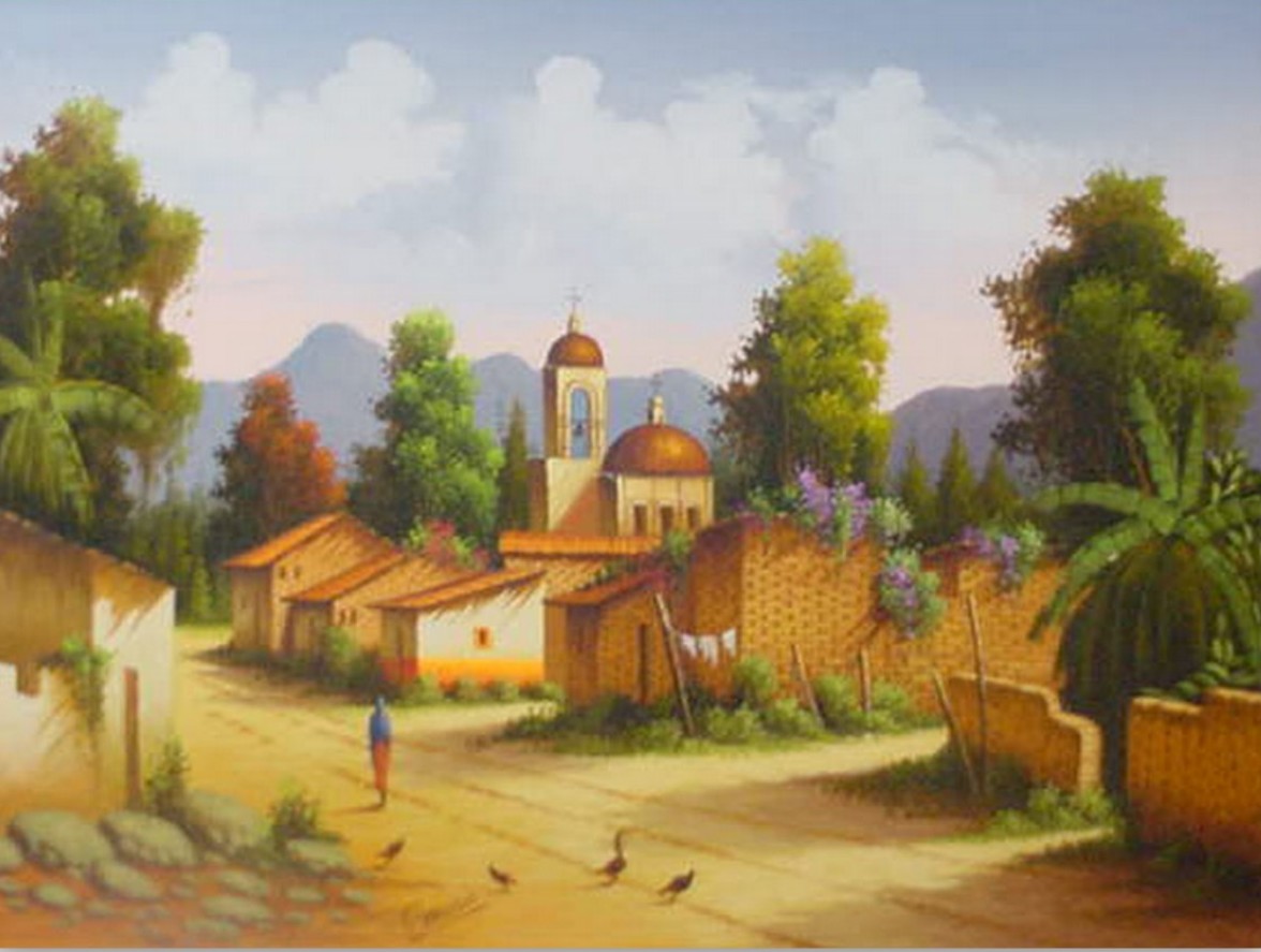 El arte es su máxima expresión : Paisajes Coloniales al Óleo