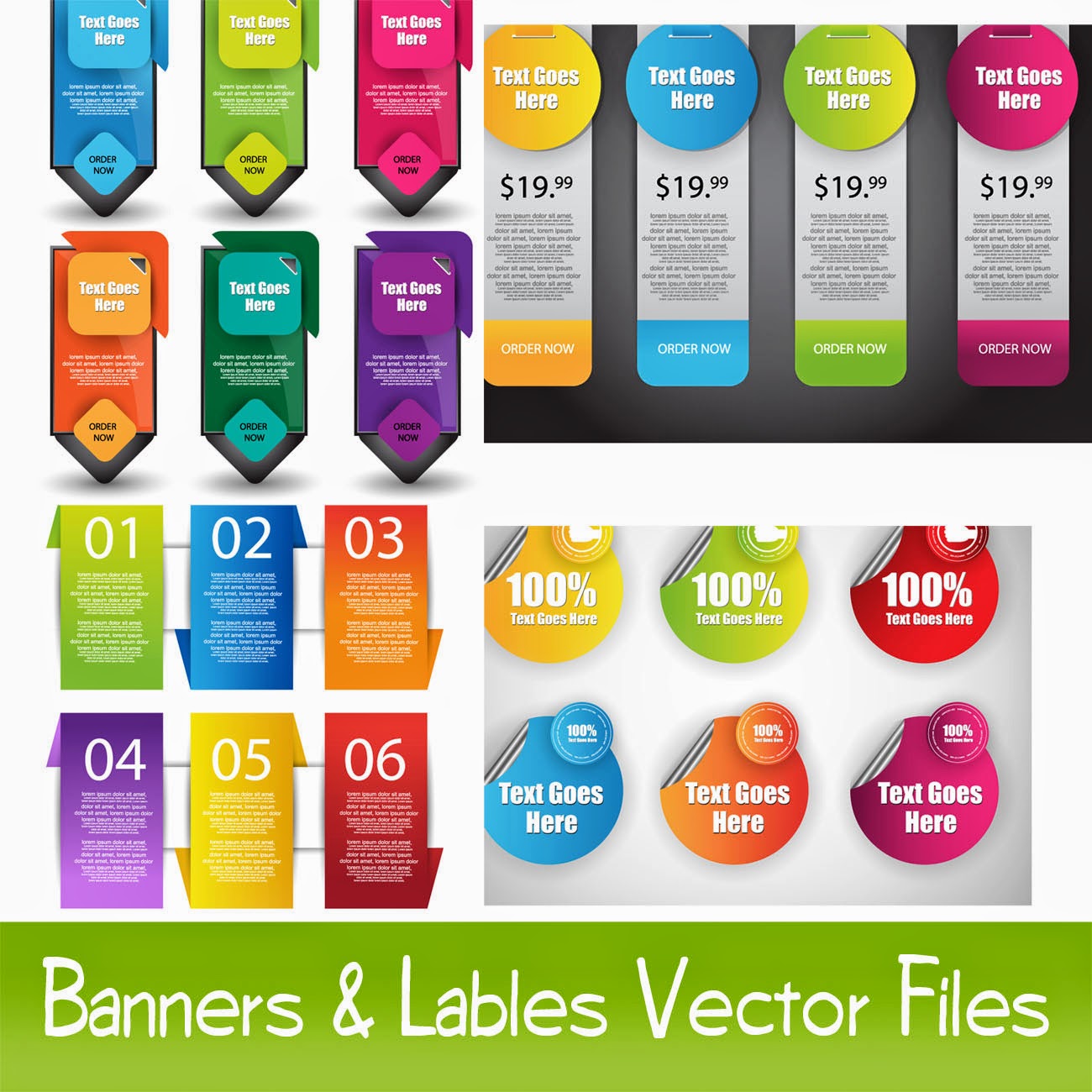Banner and Lables Vector Files | naveengfx