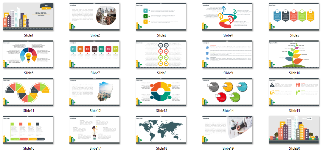 Template Custom 03 - Template Presentasi Powerpoint City | Griya Presentasi