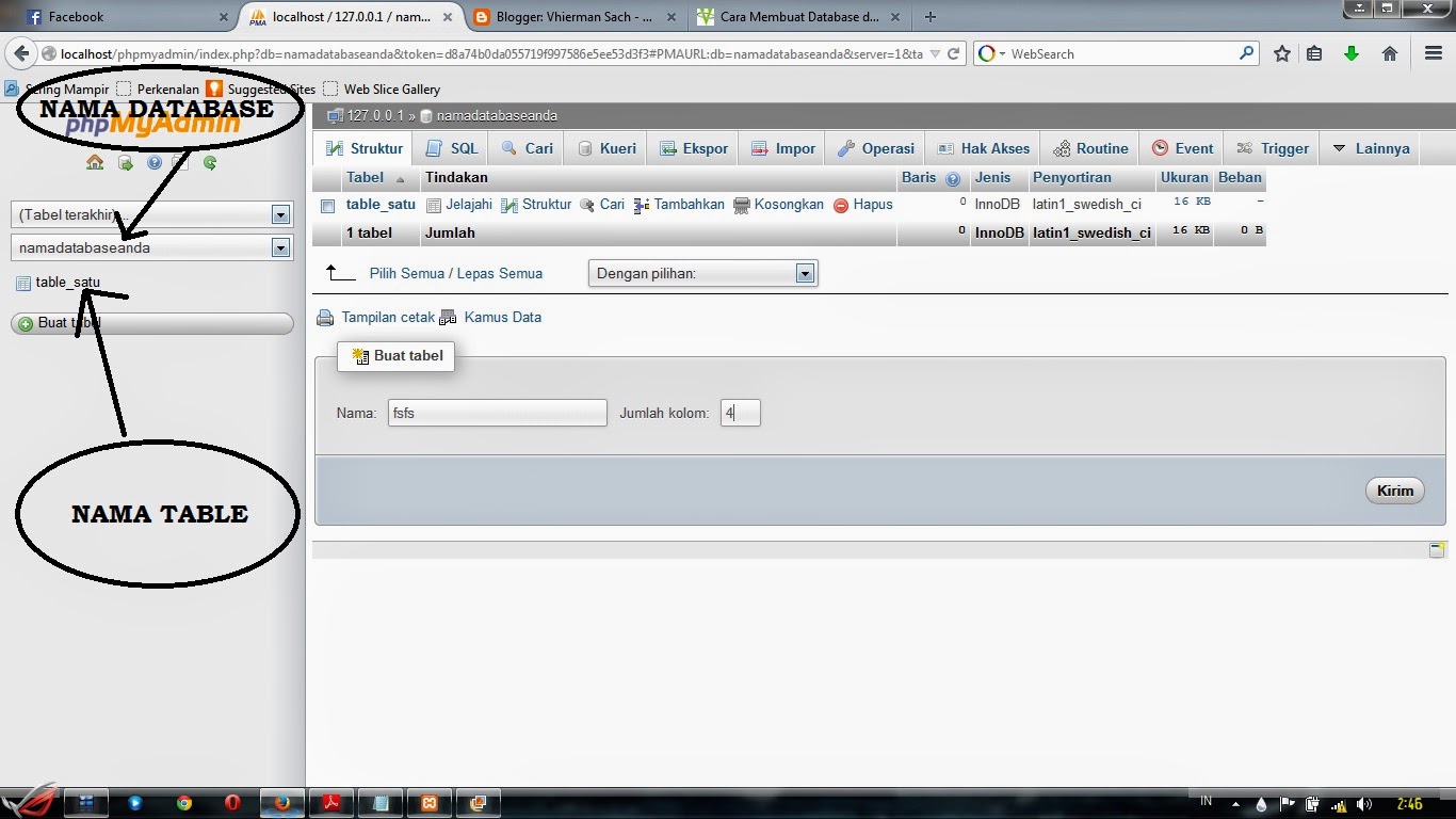 TUTORIAL CARA MEMBUAT TABLE DENGAN PHPMYADMIN « .Programmer Mania