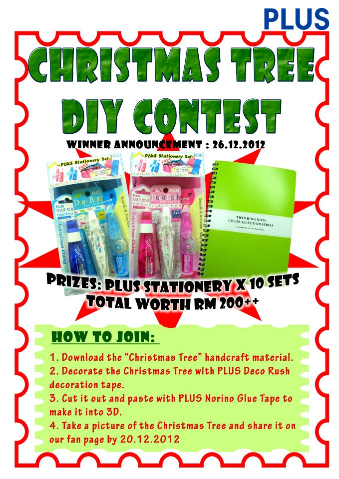Wansteddy Tales: WON Christmas Tree DIY Contest! anjuran Office Pen N Paper